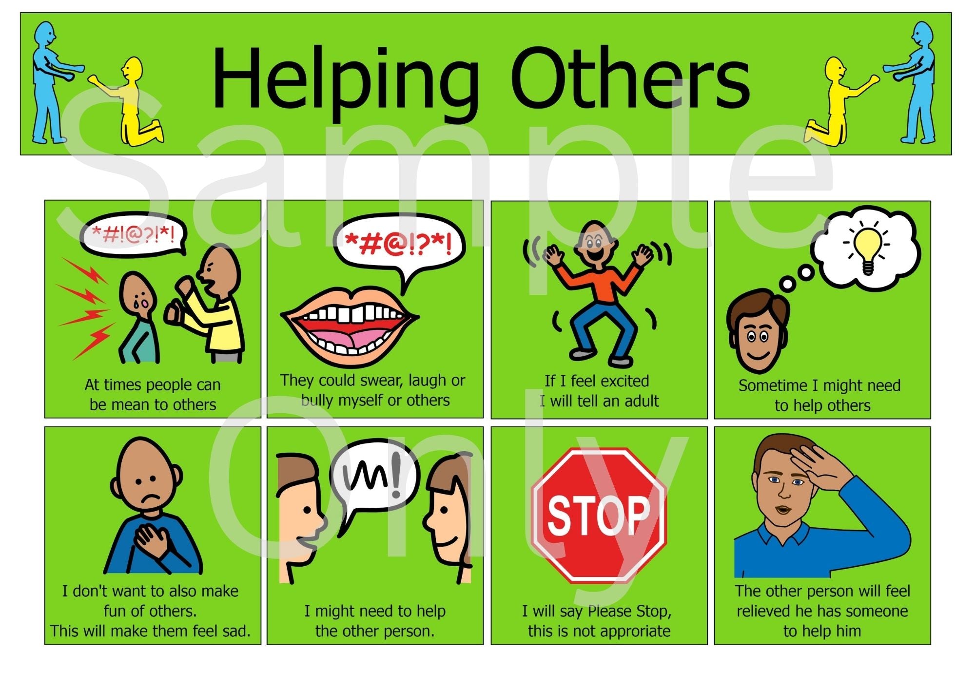 Helping Others Social Story – T&T Visual Supports