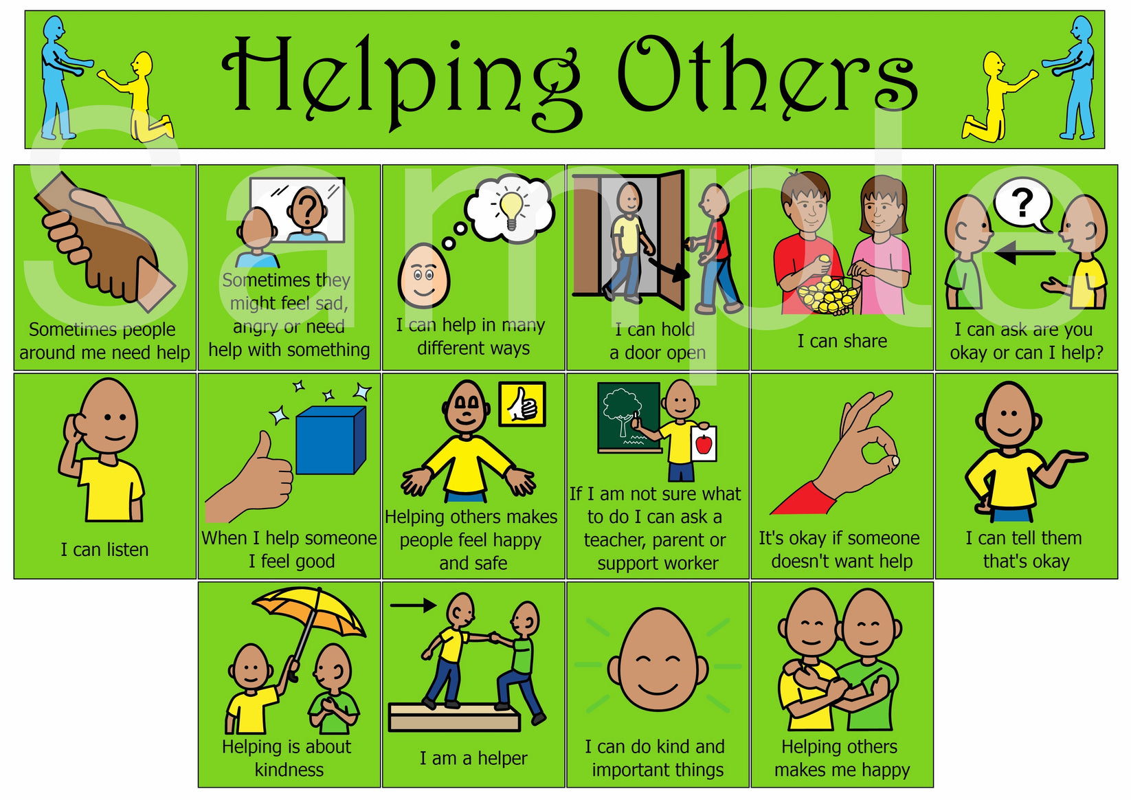 Helping Others Social Story – T&T Visual Supports
