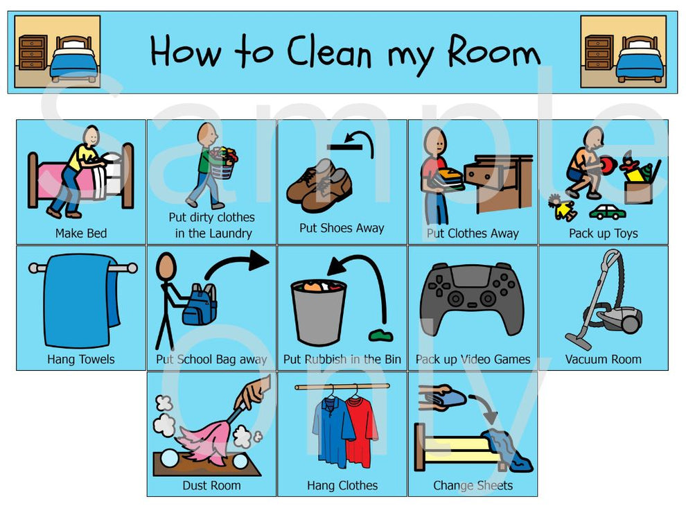 How to clean my Room – T&T Visual Supports