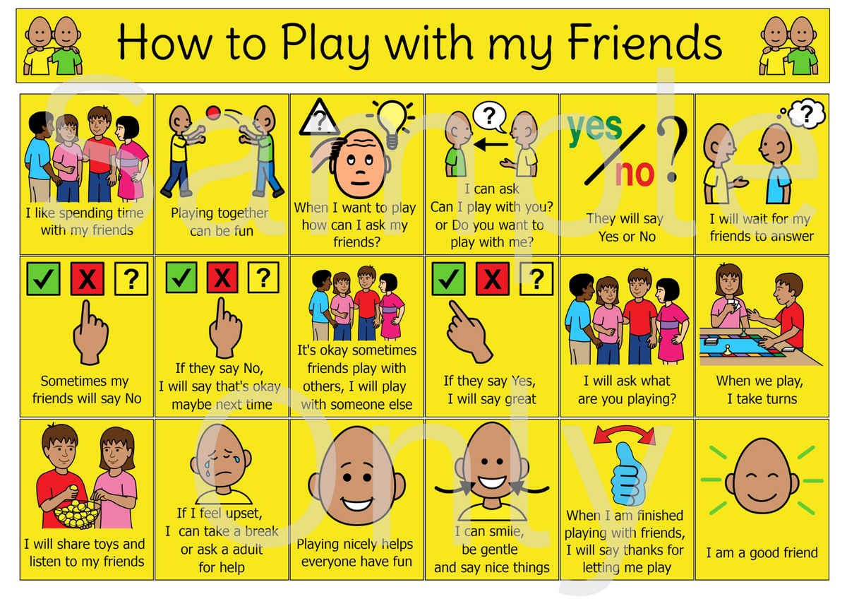 How to play with my Friends – T&T Visual Supports