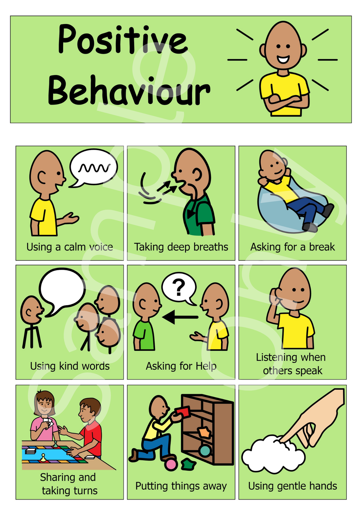 Positive Behaviour – T&T Visual Supports