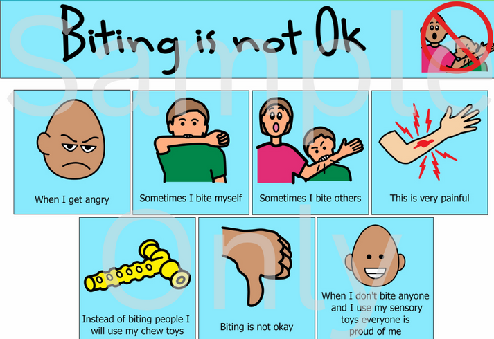 Biting is Not Ok – T&T Visual Supports