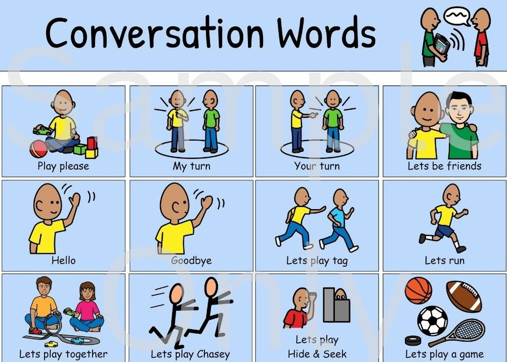 Conversation Words for Play – T&T Visual Supports