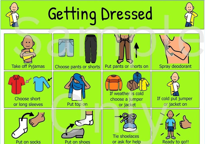 Getting Dressed – T&T Visual Supports