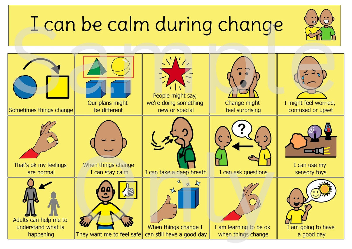 I can be calm during change – T&T Visual Supports