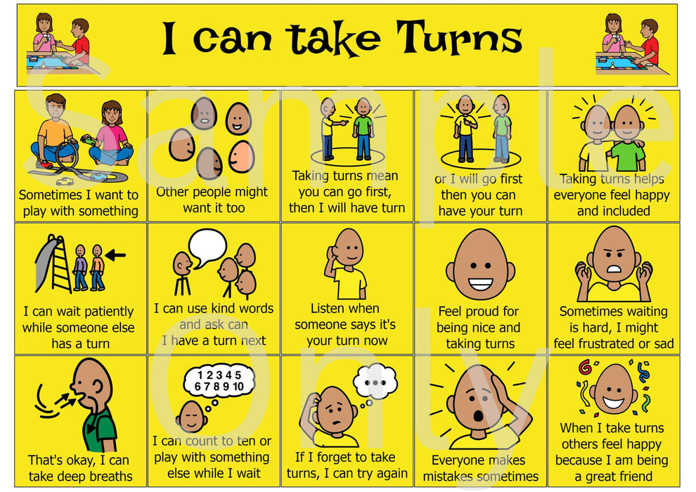 I can take Turns – T&T Visual Supports