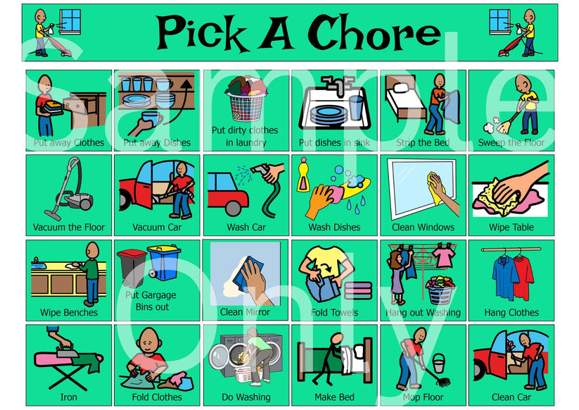 Pick A Chore – T&T Visual Supports