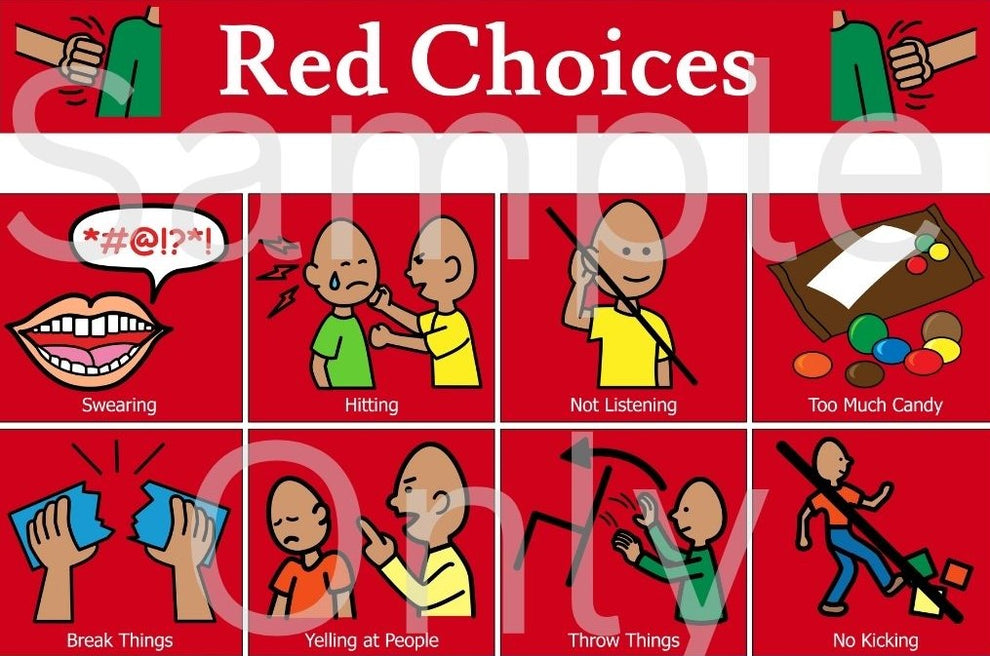 Red Choices – T&T Visual Supports