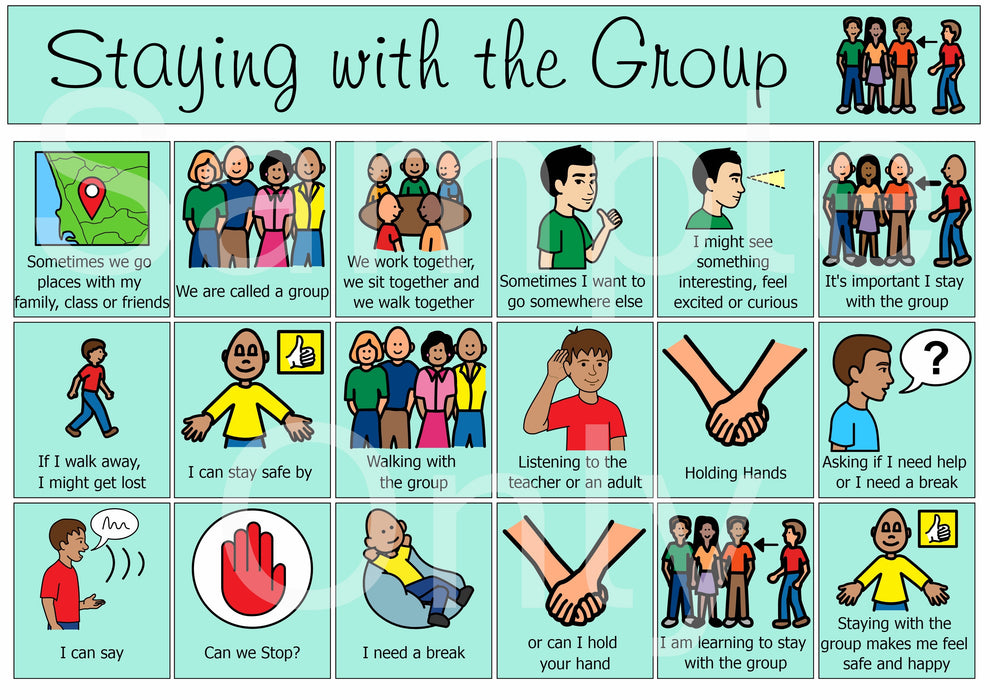 Staying with the Group – T&T Visual Supports