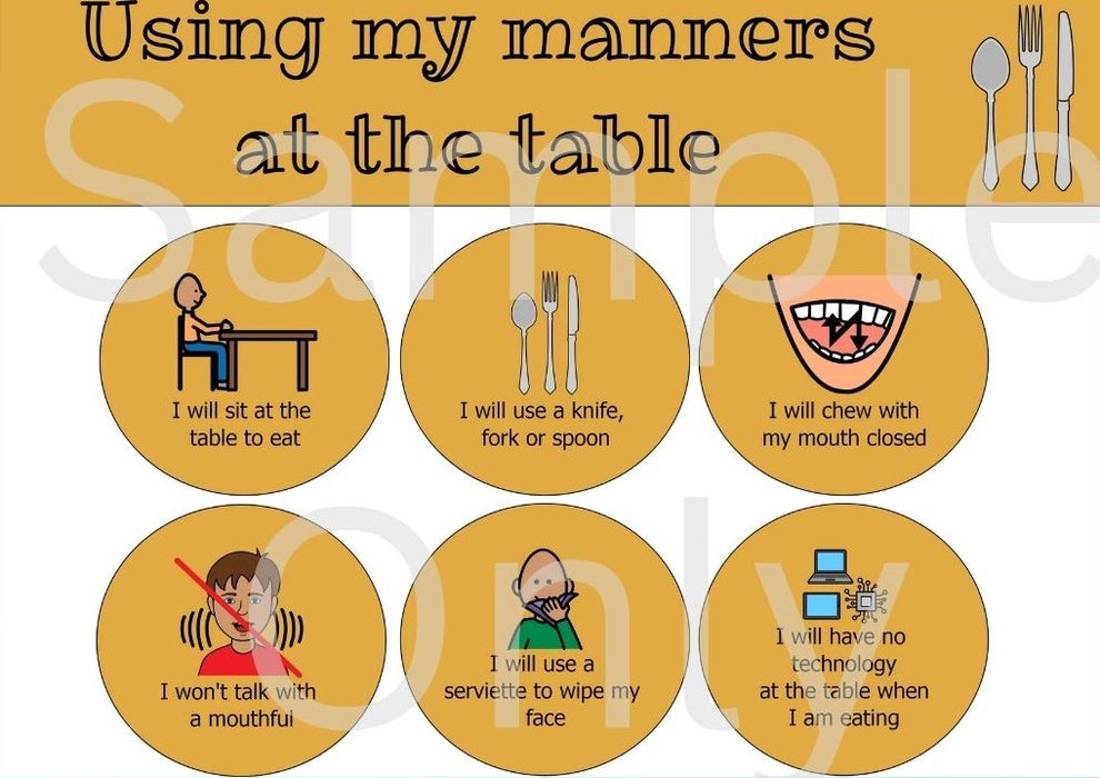 Using my Manners – T&T Visual Supports