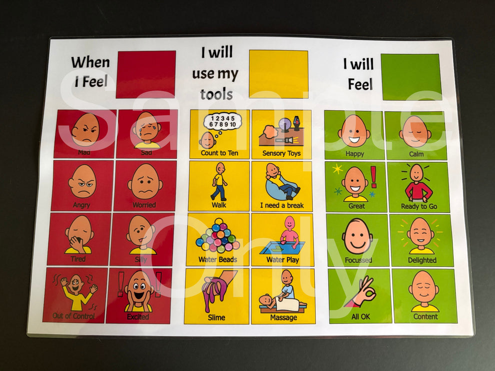Emotional Regulation Visual Bundle - Laminated – T&T Visual Supports