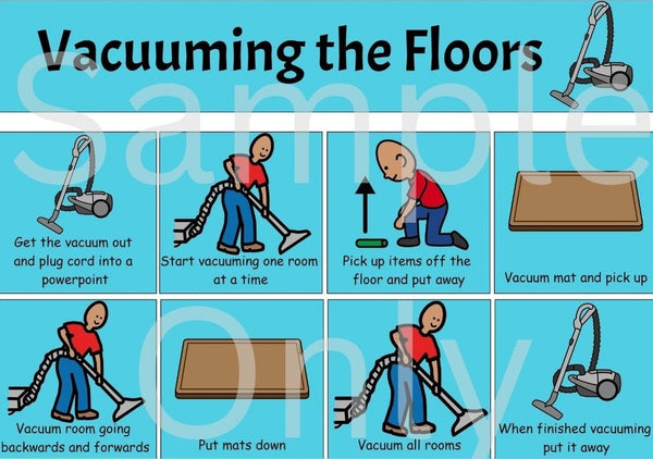 Vacuuming the Floors – T&T Visual Supports