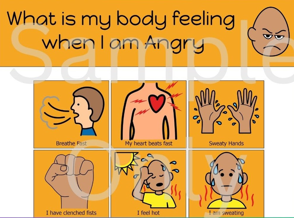 What is my body feeling when I'm Angry – T&T Visual Supports
